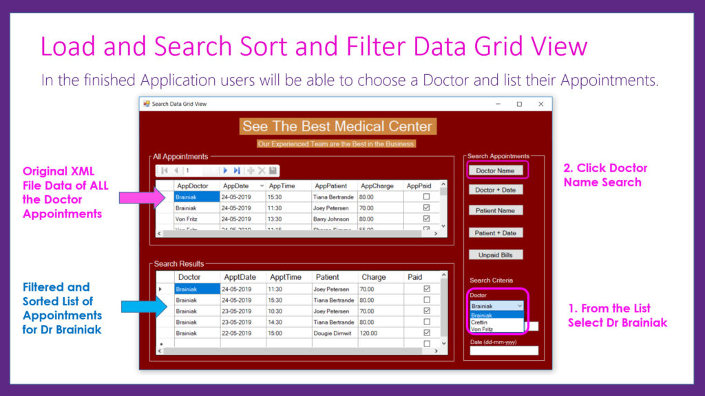 VB Search Sort and Filter Data Grid Views – Passy World of ICT
